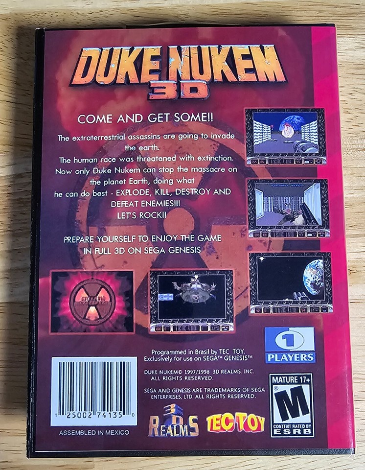 DUKE NUKEM 3D - 16 Bit MD Game & Case For Sega Mega Drive Genesis | eBay