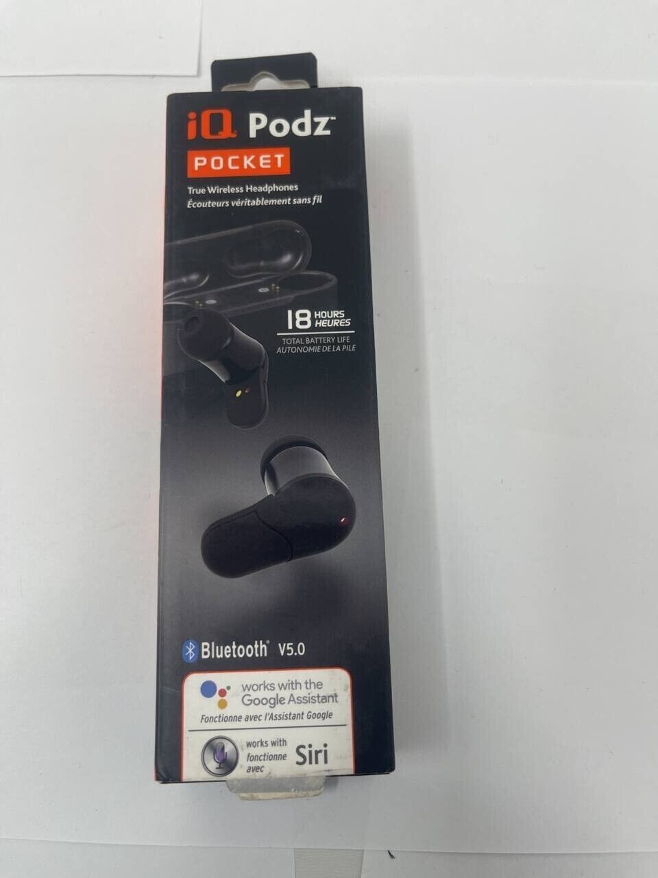 IQ Podz Pocket True Wireless Earbuds Bluetooth Headphones and Case Kit ...