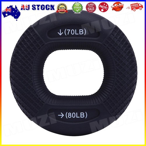 AU 70-80LB Hand Grip Finger Gripper Ring Strength Trainer Exerciser ...