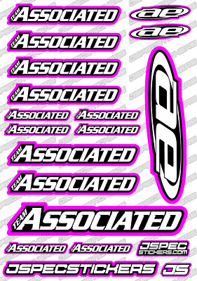 ASSOCIATED RC TEAM STICKER SHEET RK EDITION DECAL RC BUGGY RC10 AE ...