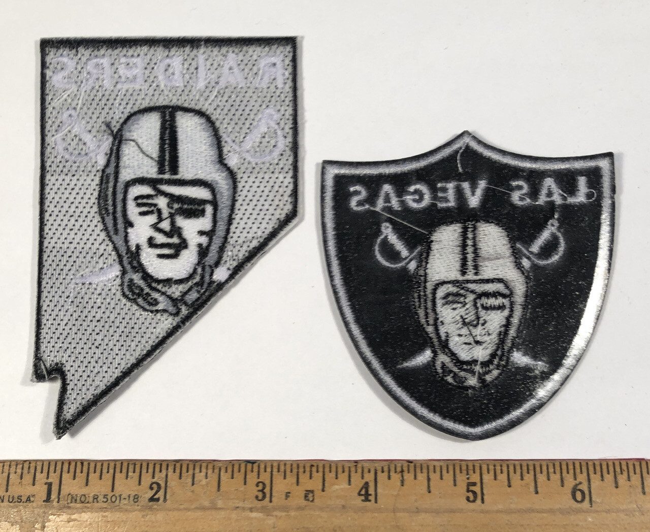 Lot Of 2 Las Vegas Raiders Iron On Patches NFL Football Shield Logo | eBay