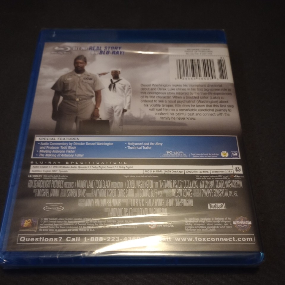 Antwone Fisher Blu-ray like NEW Denzel Washington Sailor Navy Derek ...