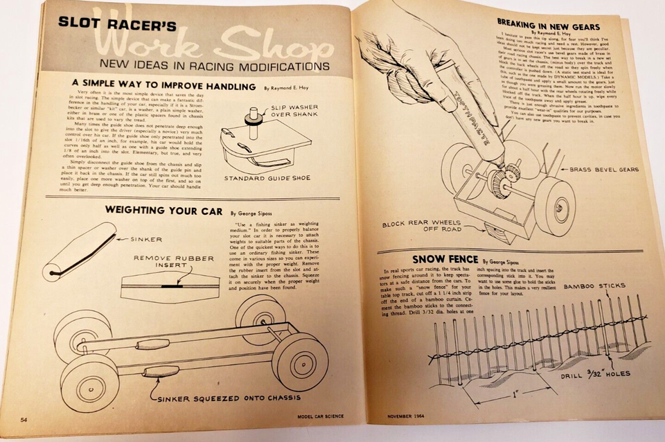 Model Car Science Magazine Nov 1964 Issue Vol 2 No 11 56pgs Slot Car ...