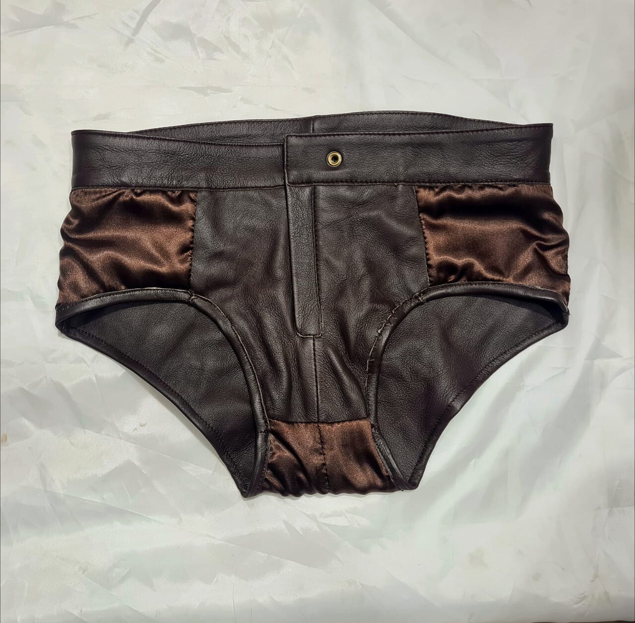 Men's lambskin Brown Leather Briefs Real Soft Leather Jockstrap Thong ...