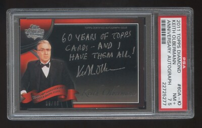 2011 TOPPS KEITH OLBERMANN AUTOGRAPH INSANE INSCRIPTION #ED 09/60 LOOK ...