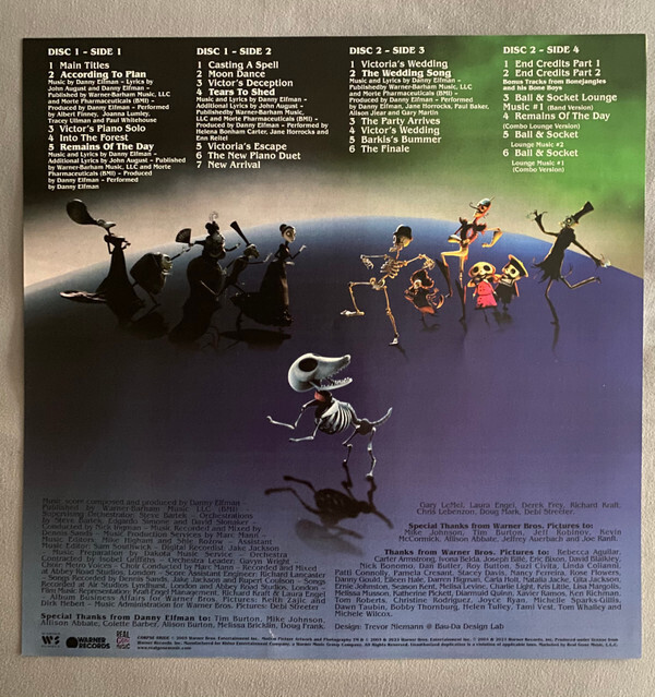 Danny Elfman Tim Burton's Corpse Bride soundtrack LIMITED CLEAR MOONLIT ...