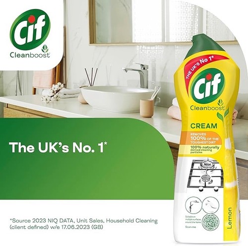 Cif Lemon Cream Cleaner multipurpose surface cleaner, 750ml, Pack Of 1 ...