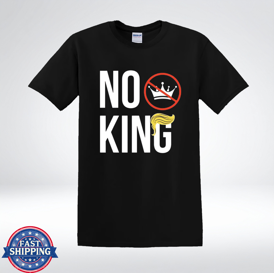 No King Anti Trump Parody Crown Crossed Out Political Humor T-Shirt | eBay