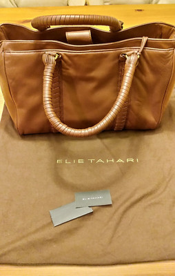 Elie Tahari brown leather purse handbag never used | eBay