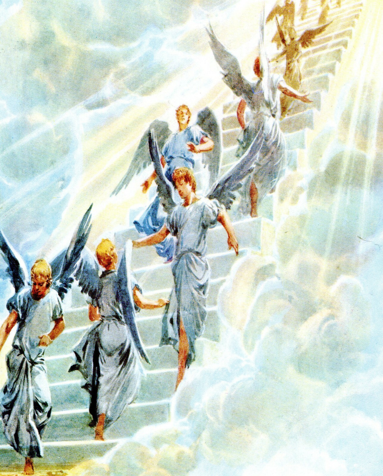 Catholic print picture - Stairway to Heaven T - 8" x 10" ready to be ...