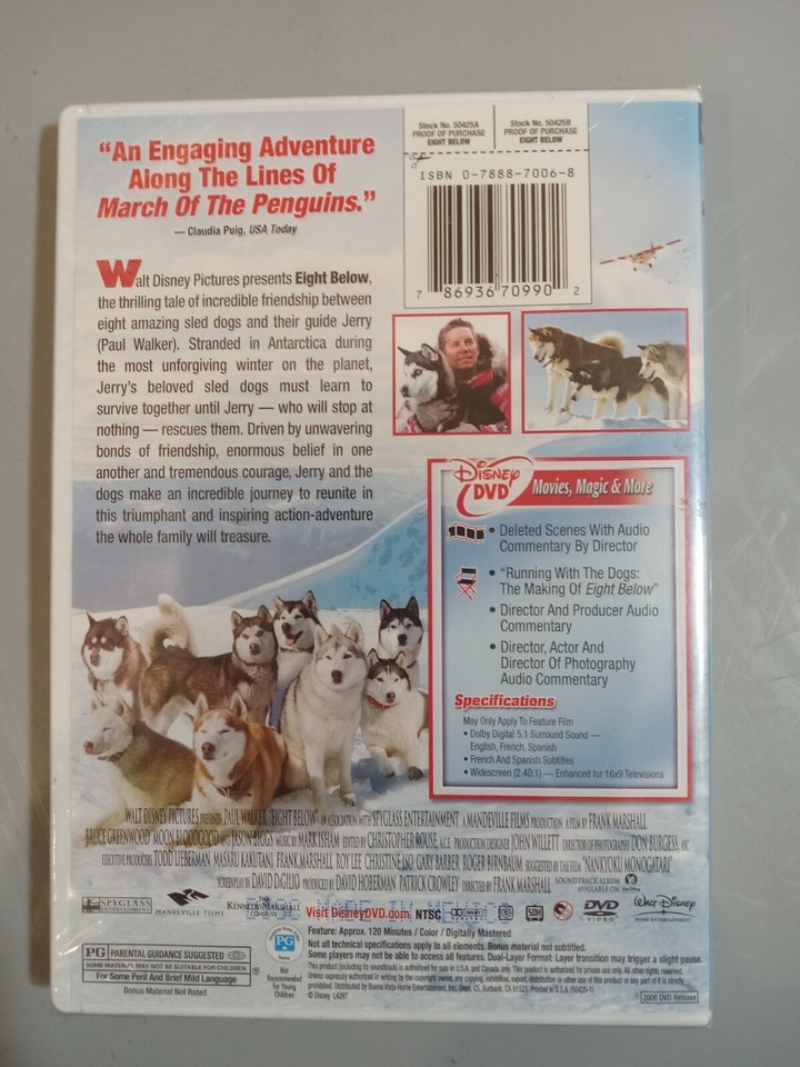 Eight Below (DVD, 2006, Widescreen) NEW 786936709902| eBay