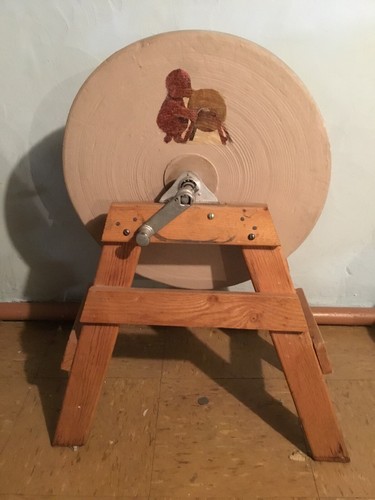 Large 18” x 2.5” Grinding Wheel Sharpening Mill Stone Antique Vintage ...