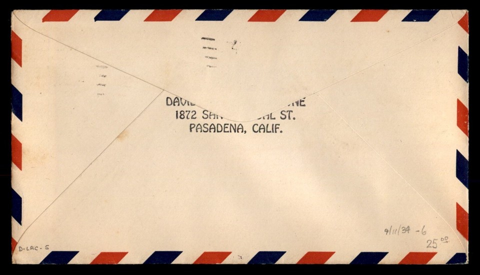 Mayfairstamps USS Macon 1934 Pasadena CA Cachet Director Autographed ...