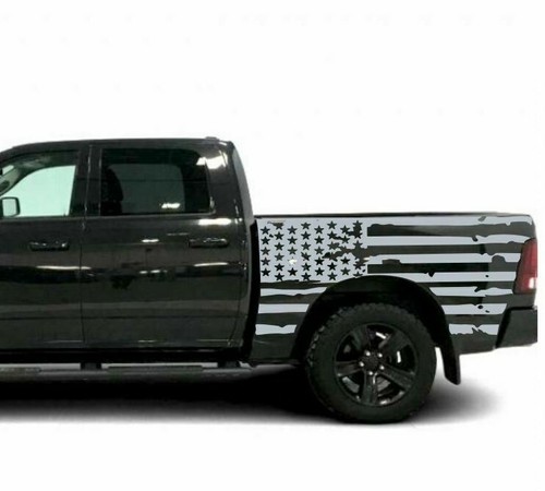 Stickers side bed Stripes for Dodge Ram 1500 design US flag American ...