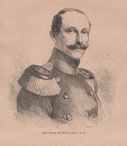 Prince Albrecht From Prussia Wood Engraving From 1871 German-Prussian ...