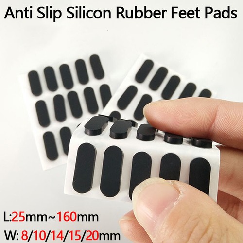 Black Oval Anti Slip Silicon Rubber Feet Pads Non-Slip Self-Adhesive ...