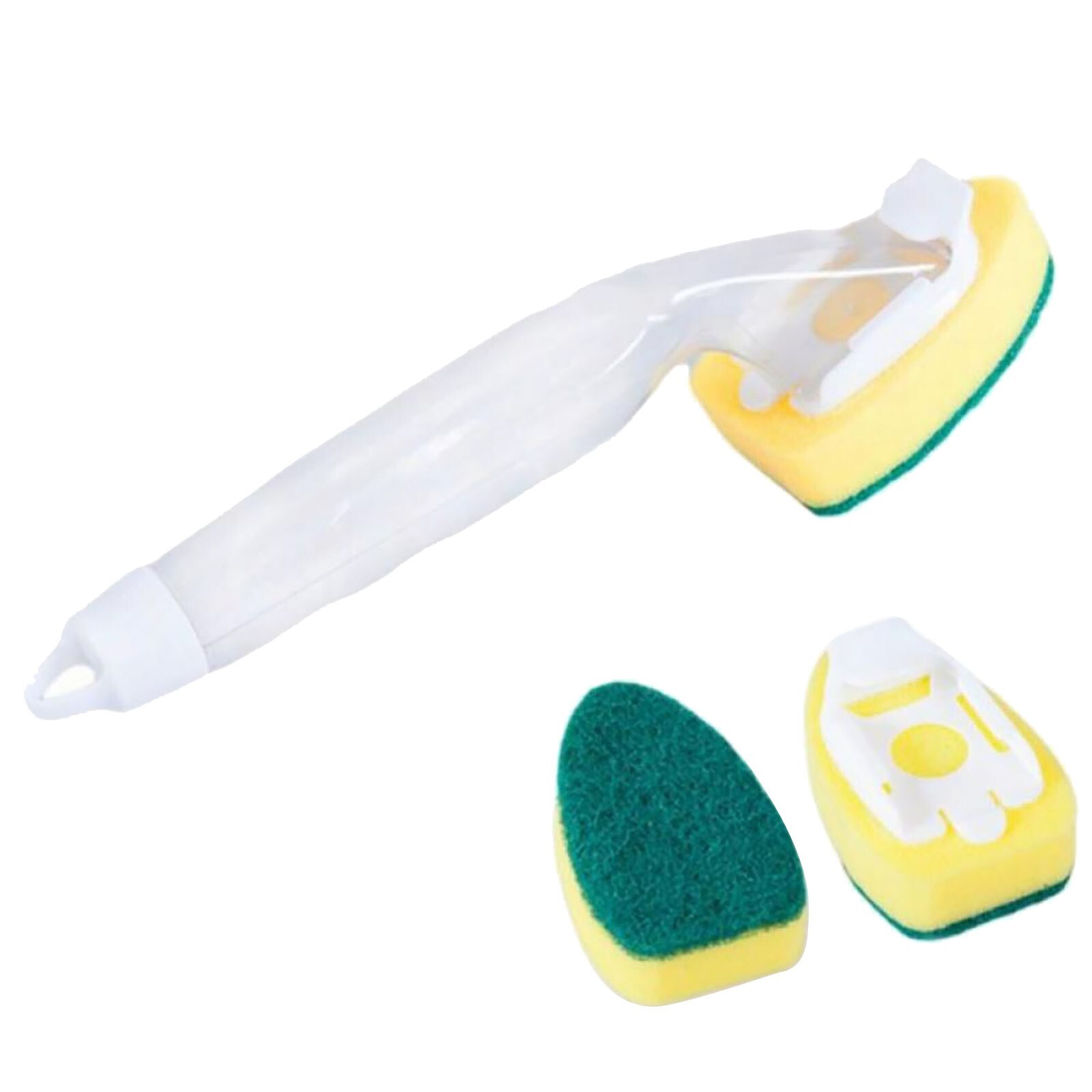 Long Handled Automatic Liquid Adding Pot Brush Sponge Cleaning Brush ...