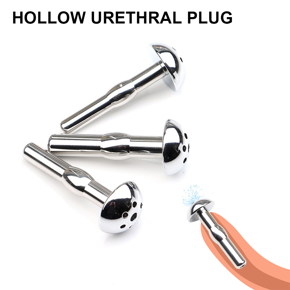Stainless Steel Penile Hollow Dilator Through hole Dick Penis Plug ...