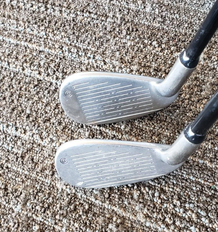 SET OF 2 CLEVELAND VAS 792 CAVITY BACK 3 & 4 IRONS RESHAFTED W STIFF ...