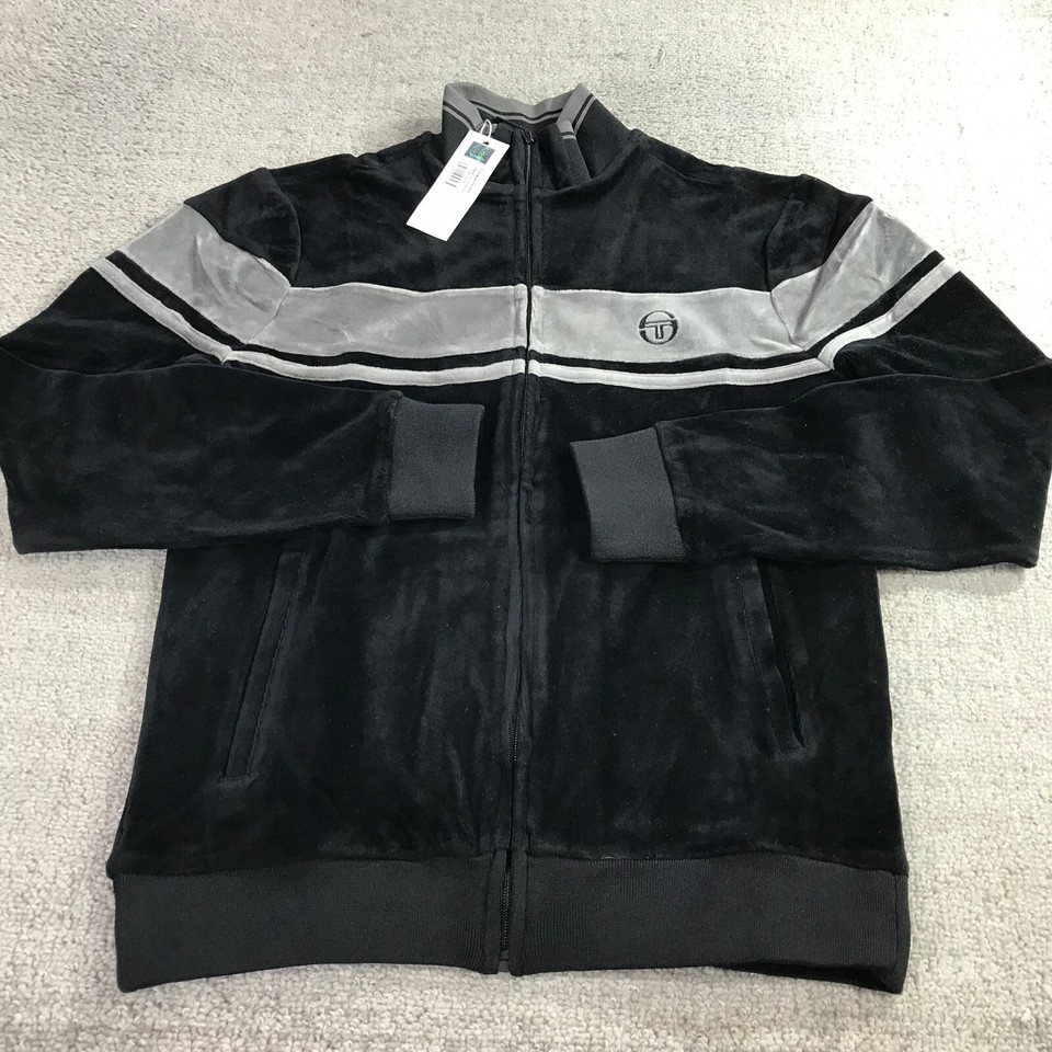 Sergio Tacchini Jacket Mens Small S Damarindo Full Zip Jacket Velour ...