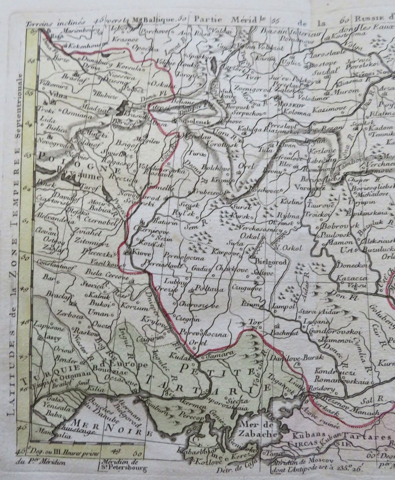 Russian Empire Muscovy Novgorod Ukraine Moscow Kiev Riga Smolensk 1761 ...