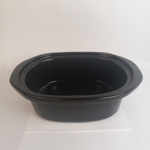 RIVAL Crock Pot Smart Pot Black Stoneware Ceramic Replacement Insert 6 ...