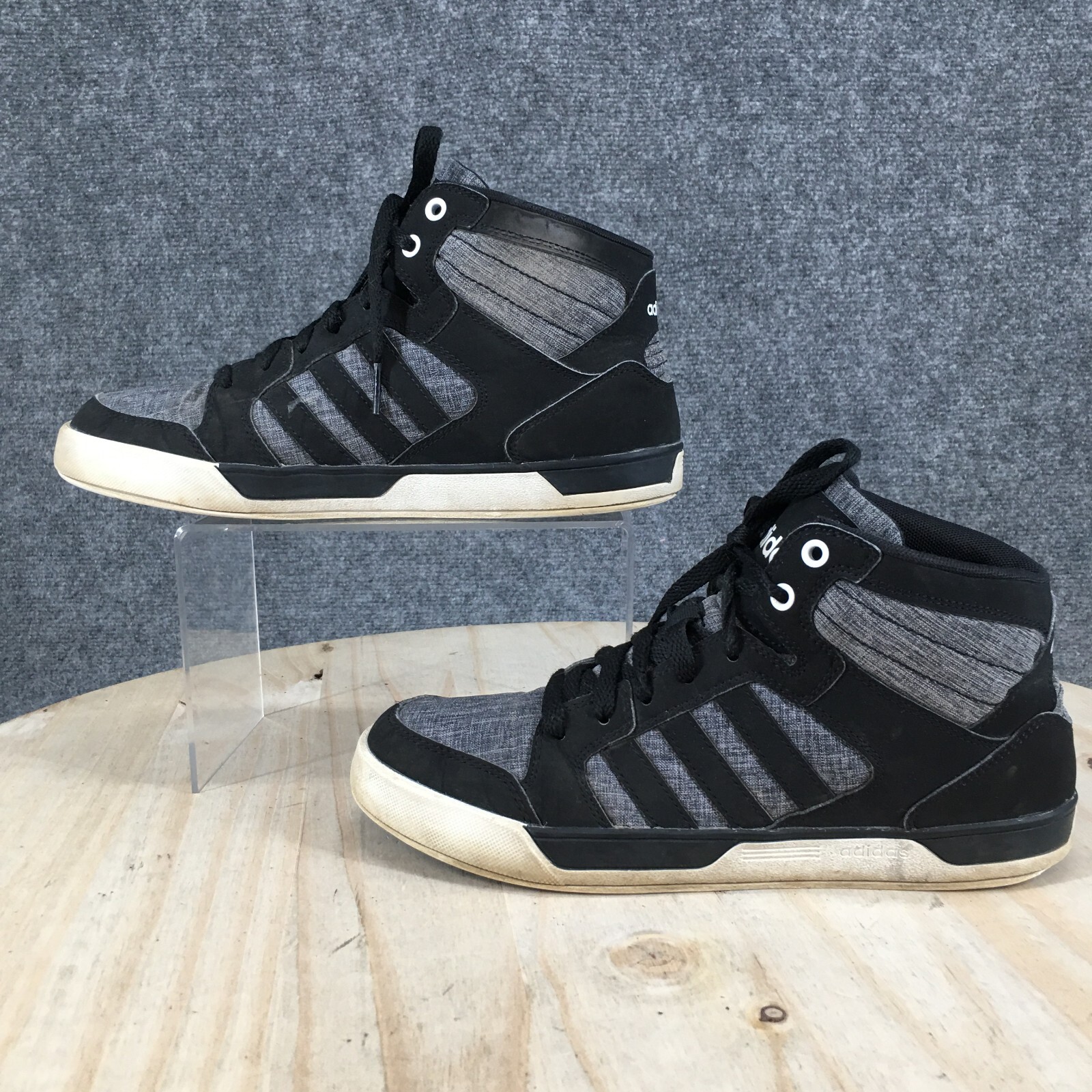 Adidas Shoes Mens 7 Neo Raleigh Mid-Top Sneakers Blac… - Gem