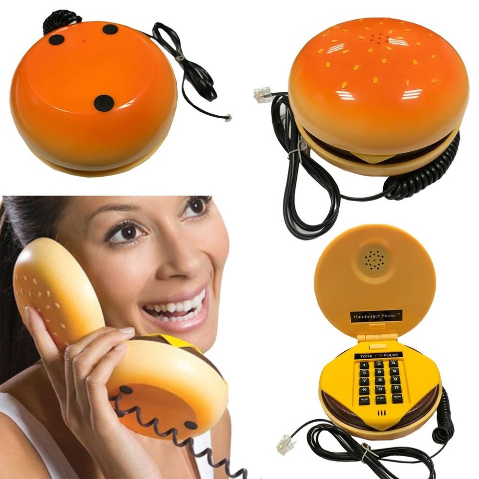 Hamburger Shape Cheeseburger Burger Telephone Novelty Home Corded Phone ...