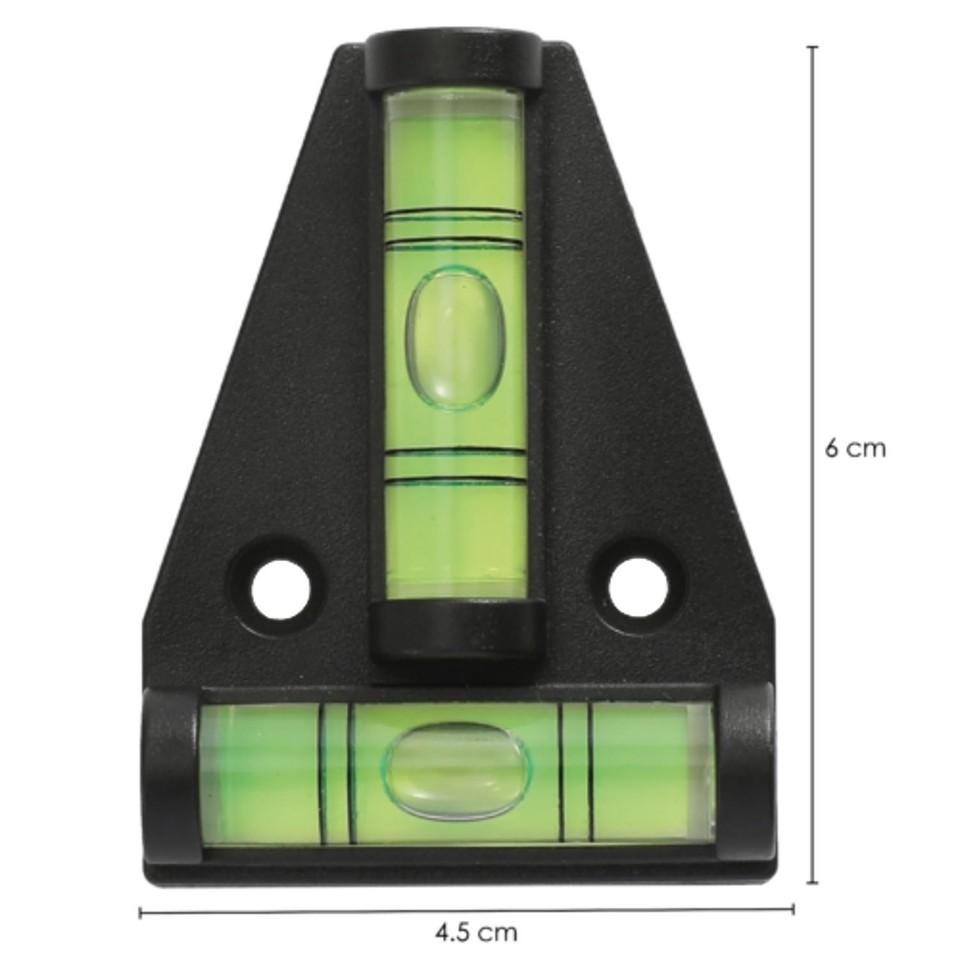 2 Way Triangle Bubble Spirit Level Black 60x45x15mm | eBay UK