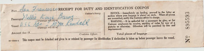 U.S. NAVY- Receipt for Duty and Identification Coupon - U.S.S. Randall ...