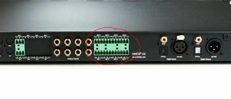 12-Pin Processor / High Level Input / Power DC / Remote Plug MiniDSP ...