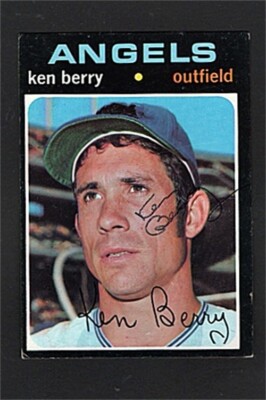 1971 TOPPS KEN BERRY CALIFORNIA ANGELS AUTOGRAPHED VINTAGE CARD | eBay