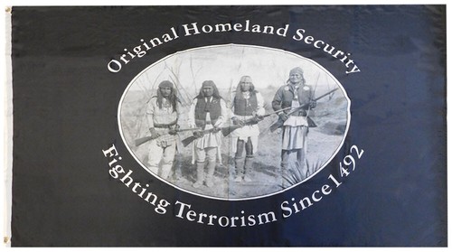 3X5 Native American Original Homeland Security Fighting Terrorism 1492 ...
