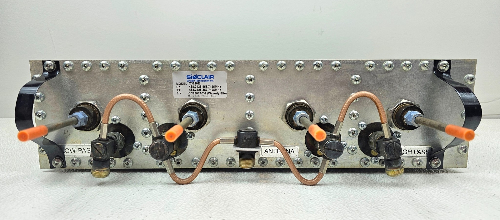 Sinclair UHF RES-LOK Duplexer Q3220E 350 watts 406-512 MHz Pass/Reject ...