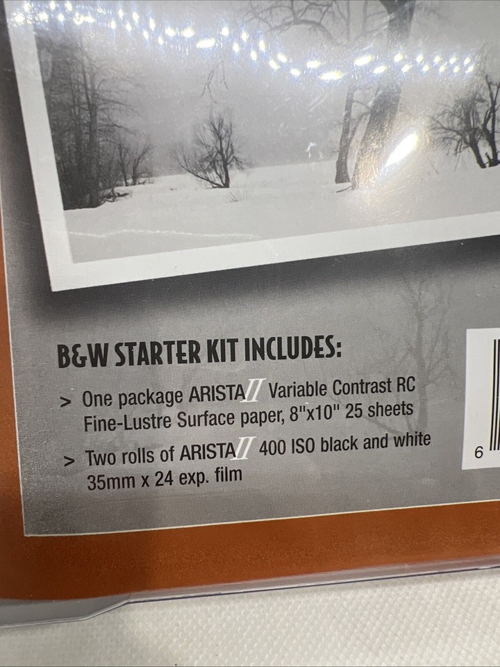 ARISTA Starter Kit PHOTOGRAPHIC Paper & 400 DX 135-24 35mm B&W FILM x2 ...