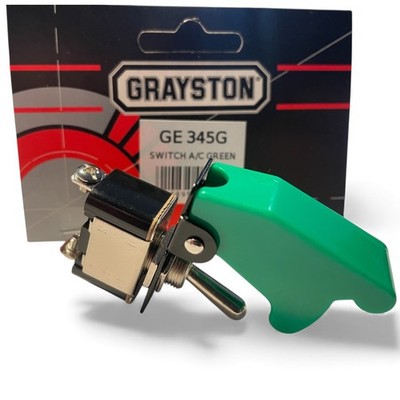 Flip Up Aircraft Style 25 Amp Toggle Switch Green Cover Race Rally ...