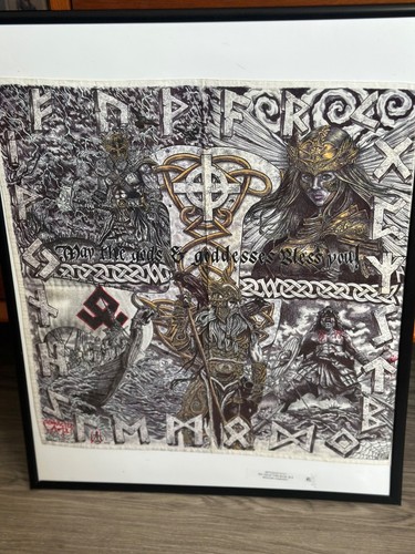 Prison Art handkerchief . Original Viking/Norse Mythology Pen Artwork ...