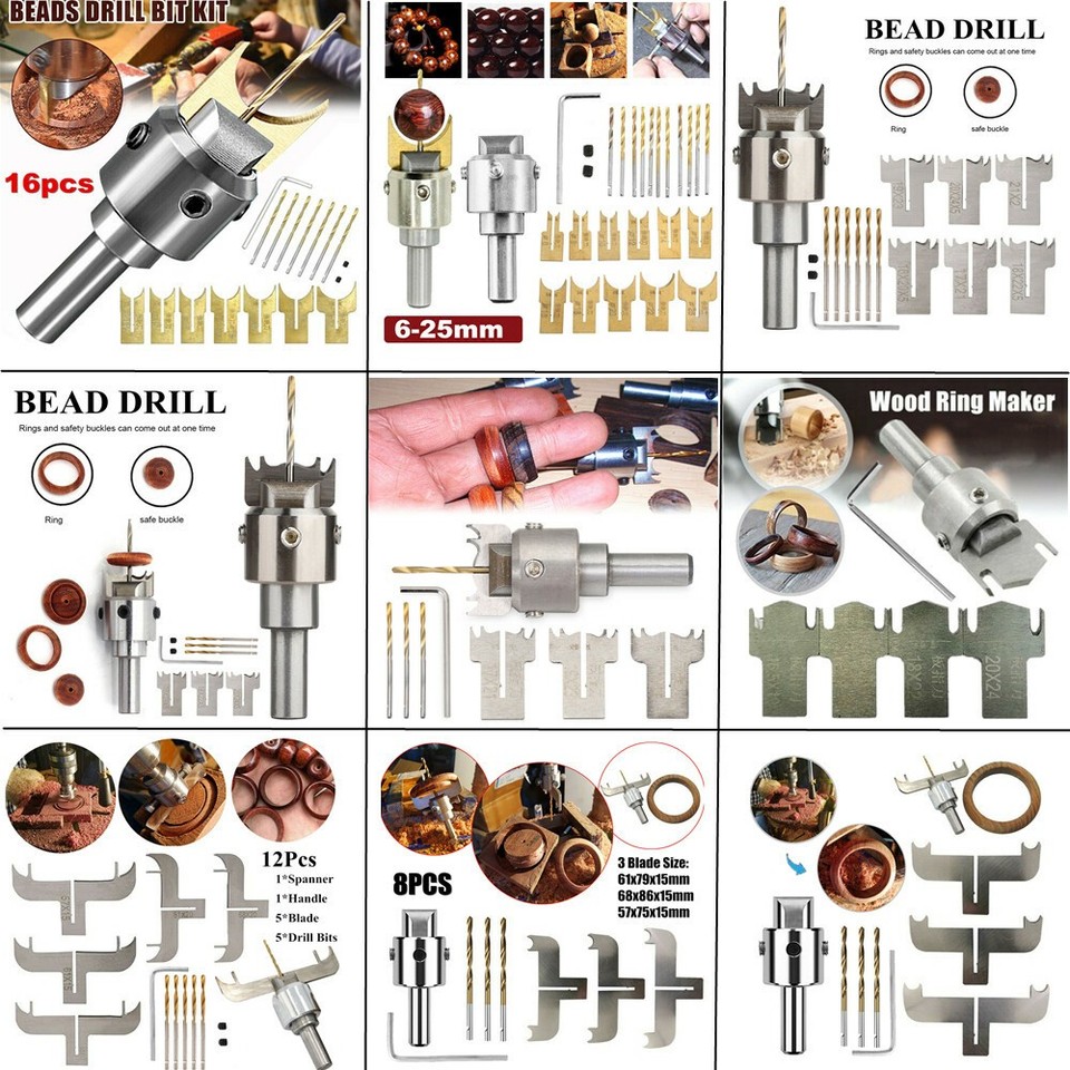 Multifunction Bracelet Ring Drill Beads Wood Drill Bit Milling Router ...