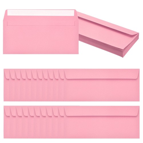 24 Pack Pink #10 Business Envelopes, Letter Size Envelopes 639664816469 ...
