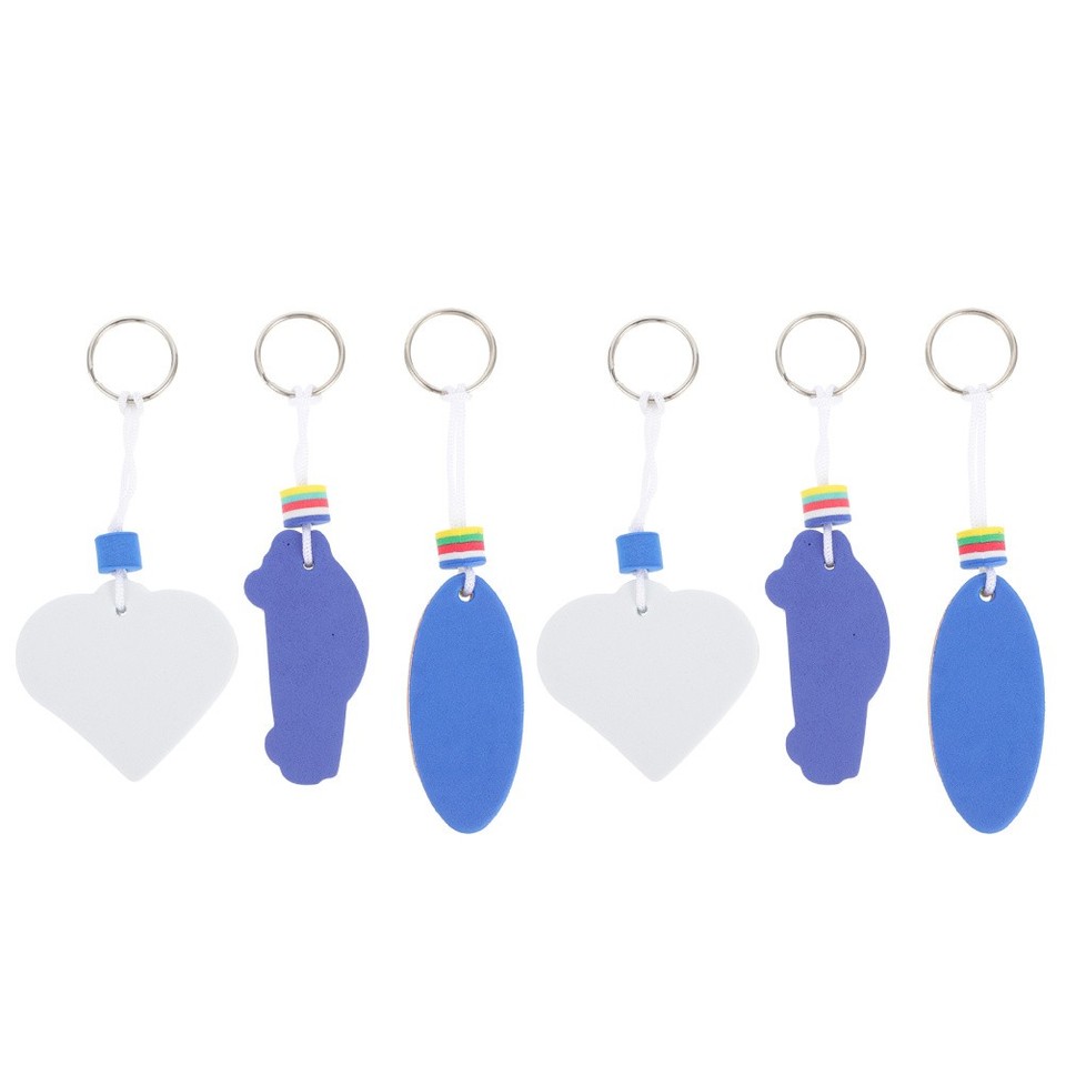 6pcs EVA Floating Key Chain Water Buoyant Key Pendant Lightweight Key ...