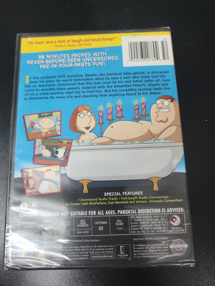 Family Guy Presents Stewie Griffin: The Untold Story (DVD, 2005 ...