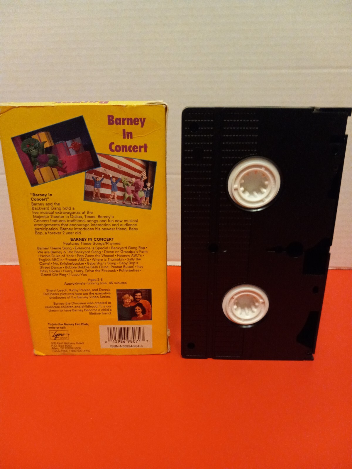 Barney in Concert (VHS 1990) Ages 2-8, Sing Along, Lyons Group, Rickey ...