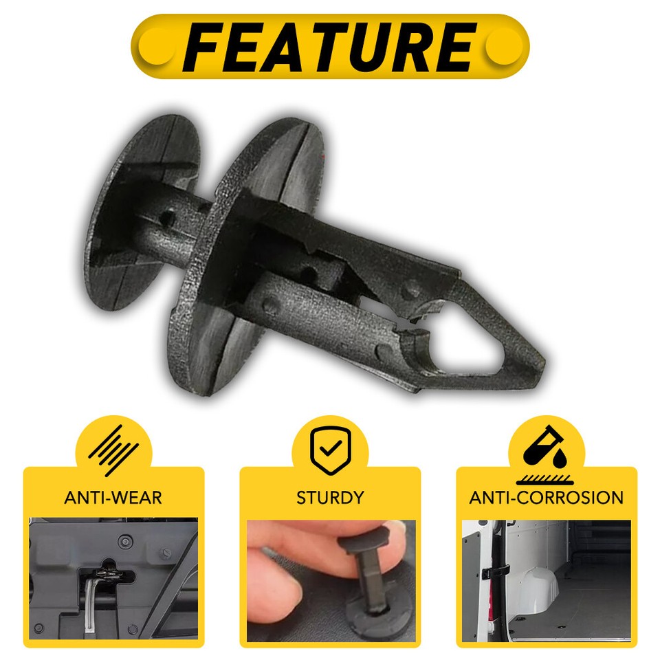 100x for VW TRANSPORTER T4 T5 T6 LONGER LONG TRIM PANEL CLIPS VAN ...