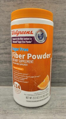 Walgreens Daily Fiber Powder Sugar Free Orange Smooth - Comp to ...