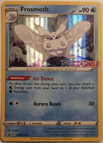 Frosmoth Holo SWSH007 Prerelease Promo Pokemon Card Sword and Shield ...