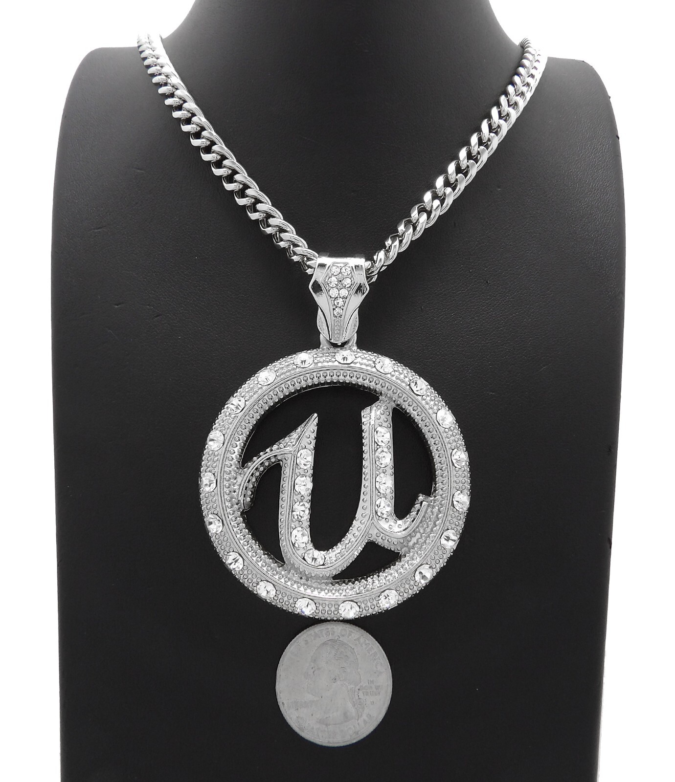 USHER PENDANT & 24" 6mm CUBAN CHAIN* | eBay