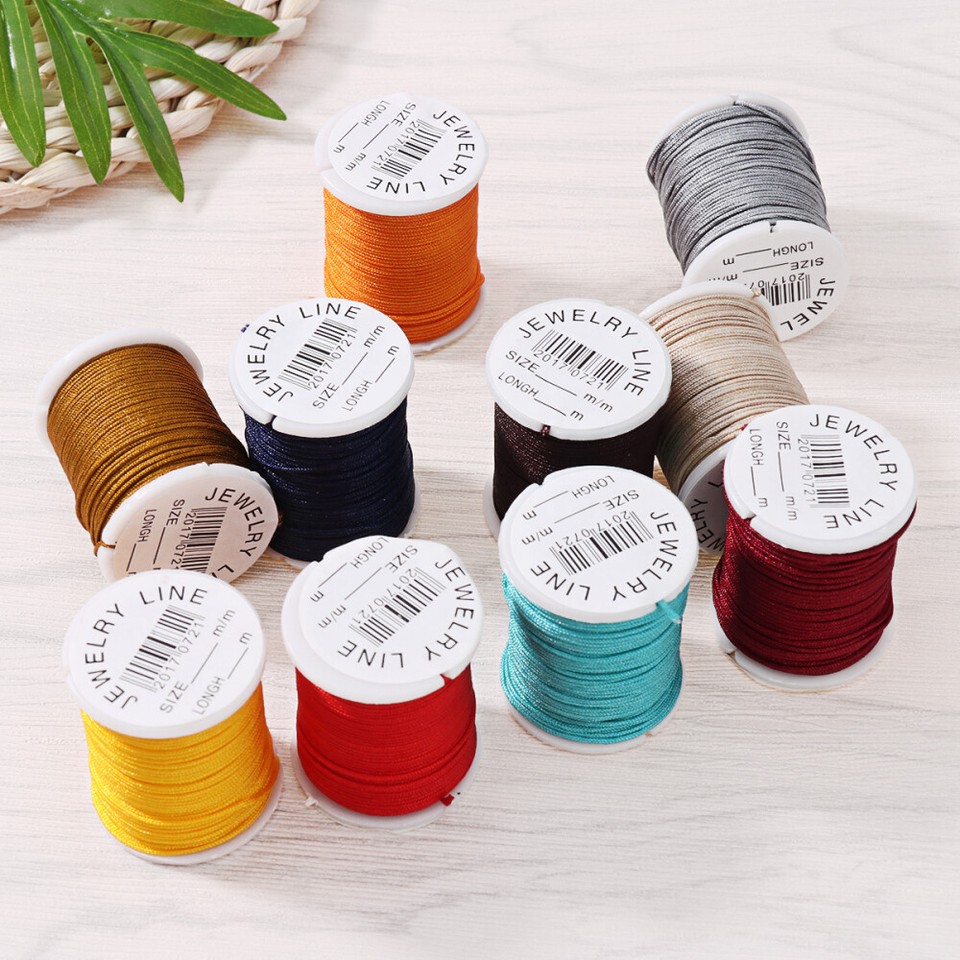 10 Rolls Elastic Cord Beading Thread Gimp String Nylon Thread | eBay UK