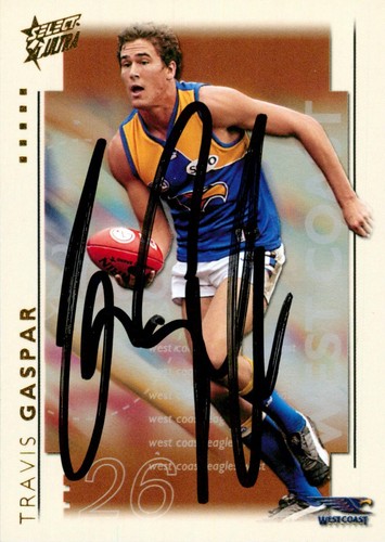 Signed 2003 WEST COAST EAGLES AFL Card TRAVIS GASPAR | eBay Australia