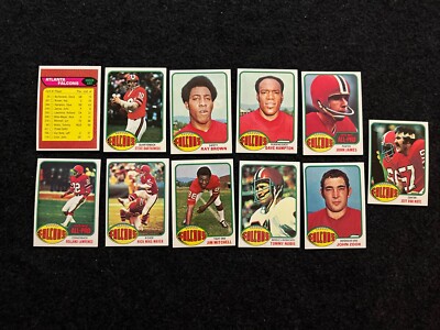 1976 Topps Football Atlanta Flacons (11) + Checklist Complete Team Set ...