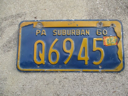 Pennsylvania 1960 / 64 Suburban license plate # Q 6945 | eBay